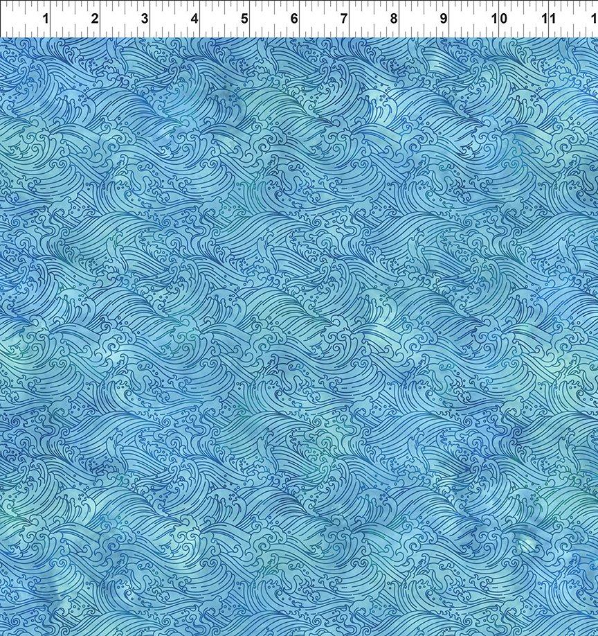 Blue Waves on Bright Blue