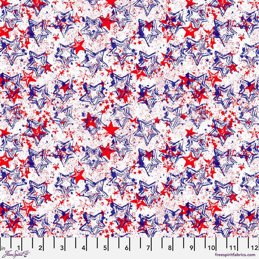 Red & Blue Echo Stars on White