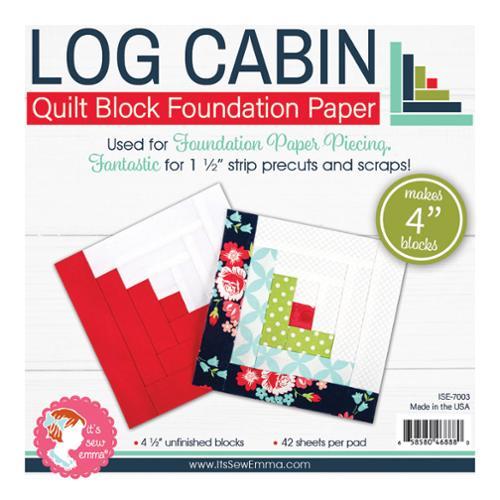 Log Cabin Quilt Block Foundation Paper